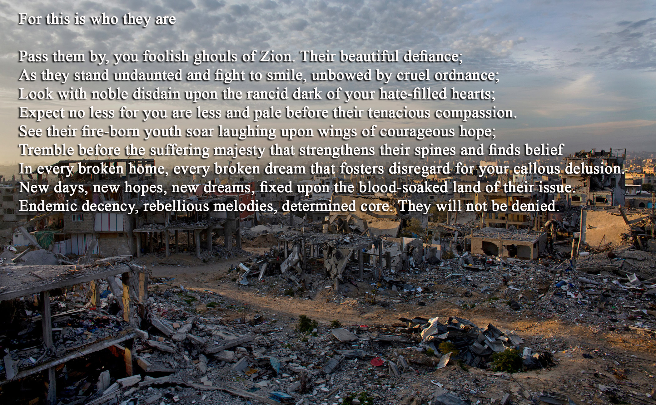 An acrostic piece of verse for Palestine – Rebel Voice